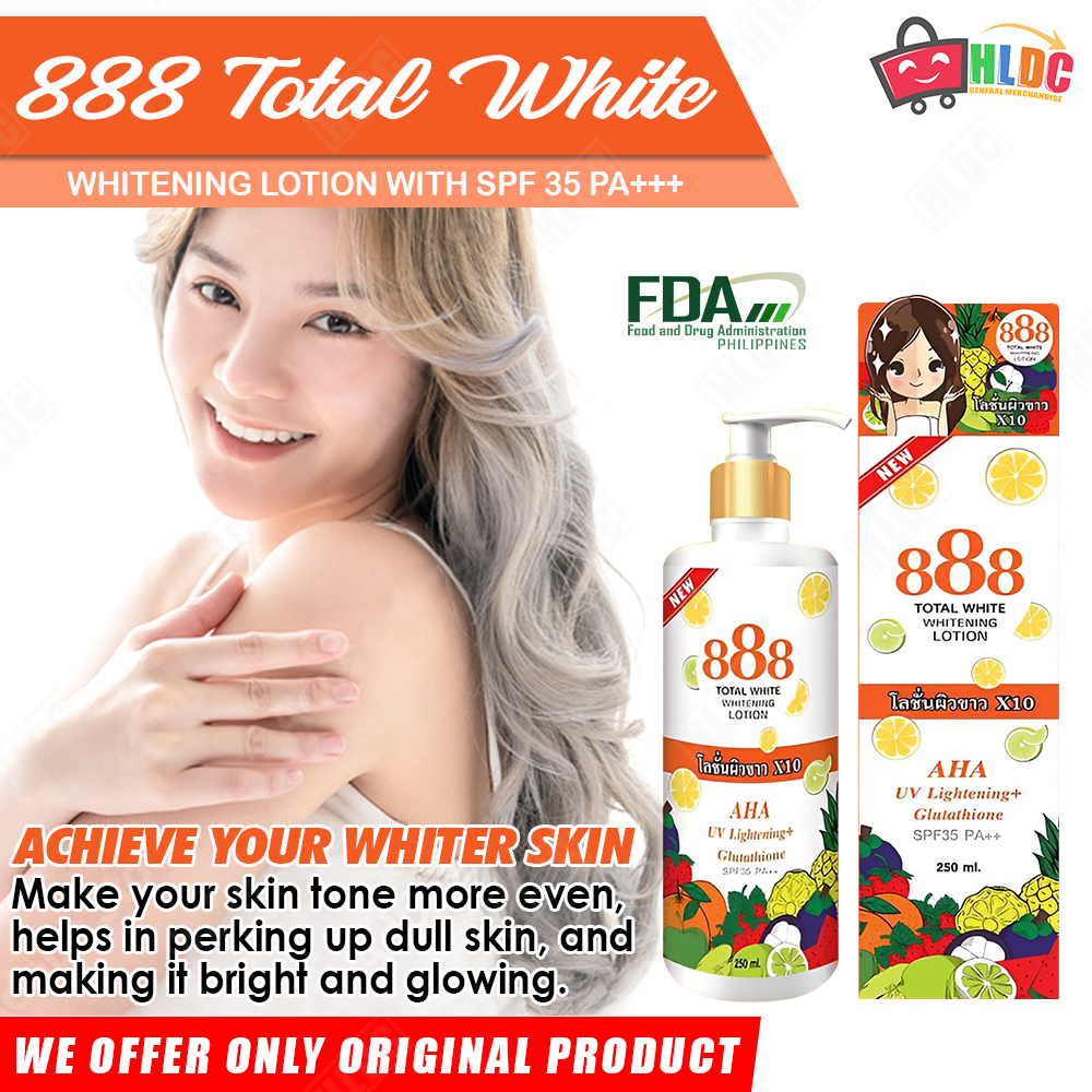 Original 888 Total White Whitening Lotion 250ml Total White Underarm ...
