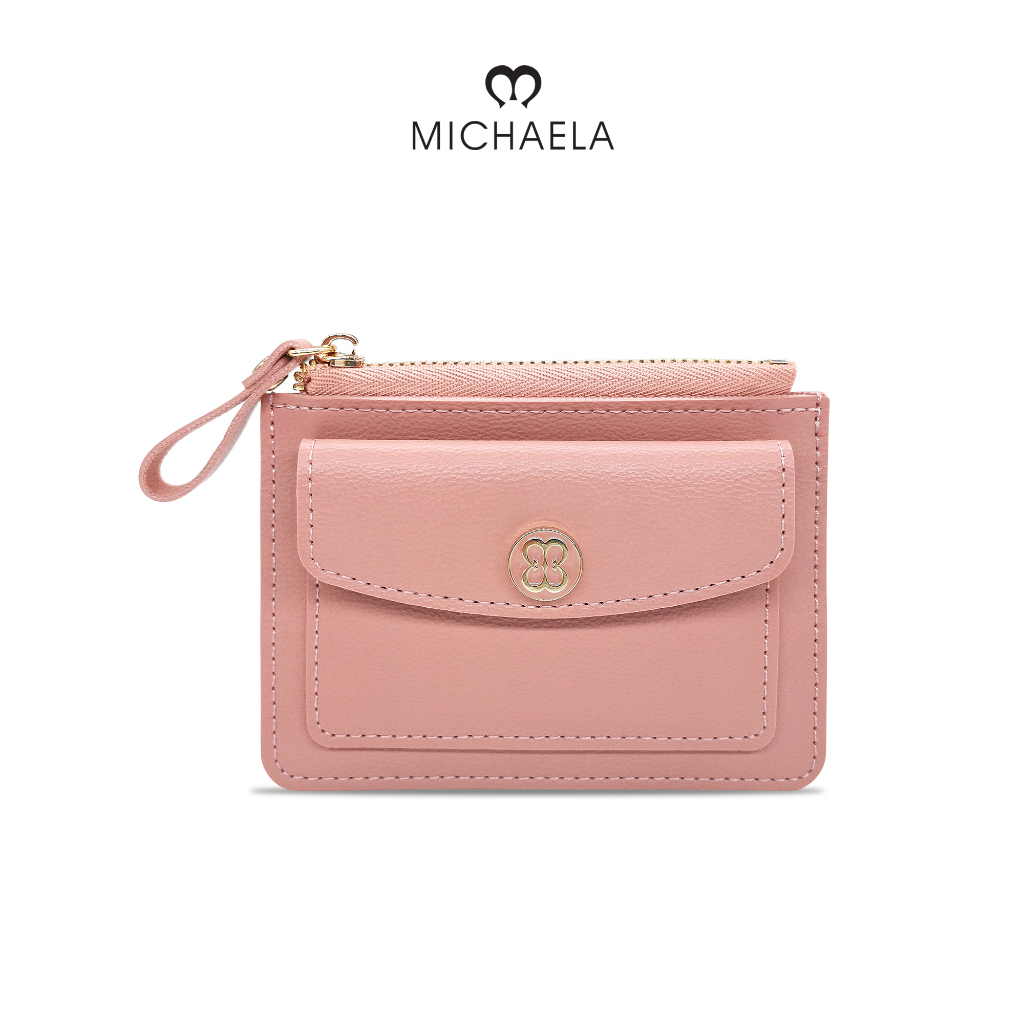 MICHAELA Small Card Wallet for Women Girls with Coin Purse Zipper Card ...