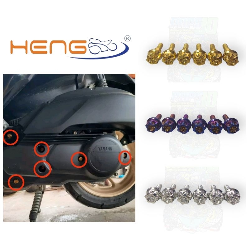 HENG CVT BOLTS NMAX/AEROX V1/V2 6PCS | Shopee Philippines