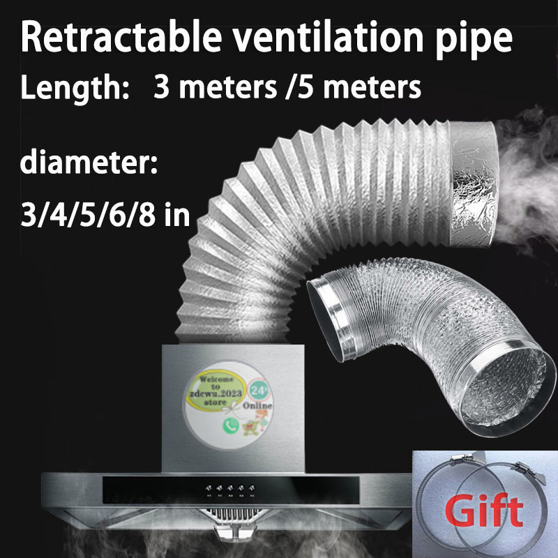 3M*150mm Range Hood Exhaust Tube Flexible Aluminum Air Duct | Shopee ...