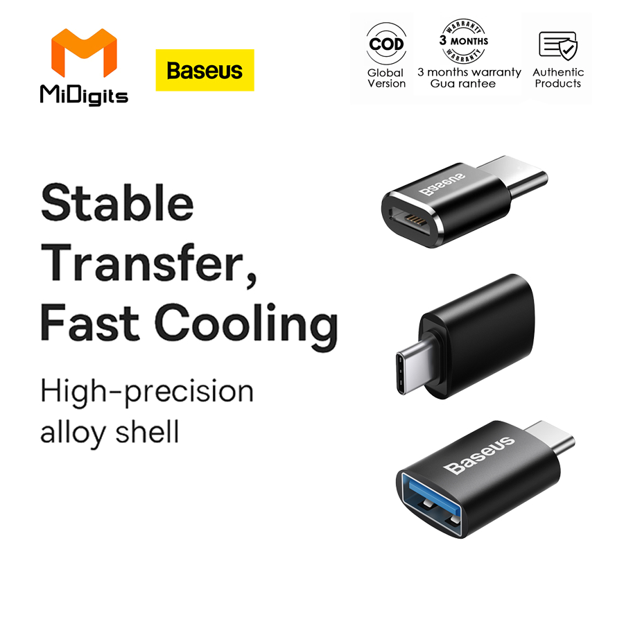 Baseus Mini OTG Adaptor Type-C to USB-A/Micro USB Converter Adapter ...