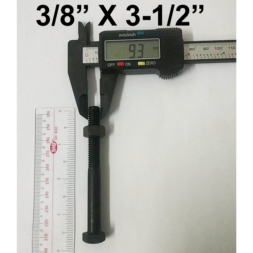 HT BOLT 3/8" X 3-1/2" WITH 1 PIECE NUT HI TENSILE | Shopee Philippines