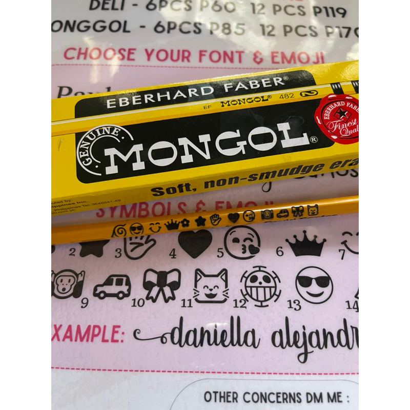 Monggol Pencil with laser engrave | Shopee Philippines