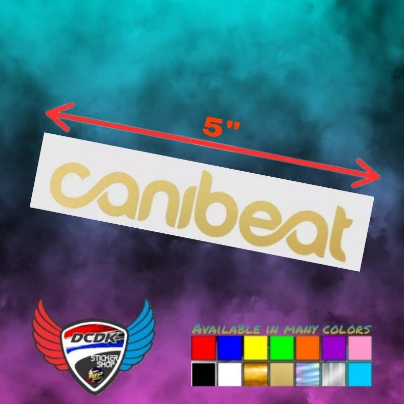 CANIBEAT LOGO STICKER FOR MOTORCYCLE 5 INCHES LONG MACHINE CUT ...