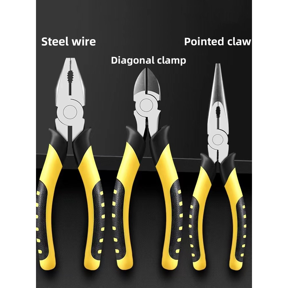 6 -inch Pointed Tongs Diagonal Mouth Tongs Steel Wire Tongs | Shopee ...