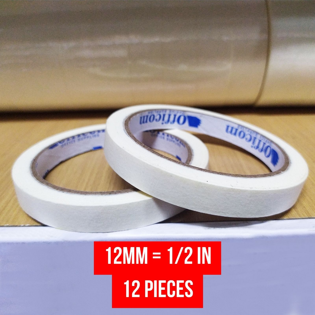 Masking Tape (1 Tube) Paper Tape 2 inch | 1 inch | 3/4 inch | 1/2 inch ...