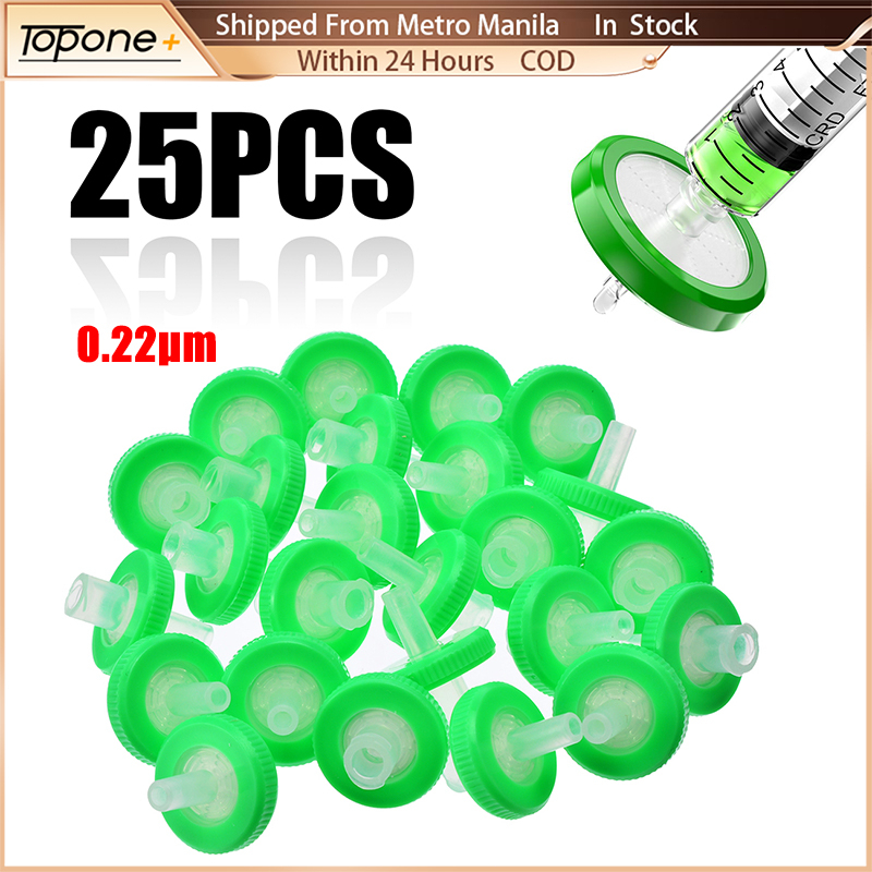 25pcs Syringe Filters Nylon Membrane 13mm 0.22um Disposable Lab Water ...