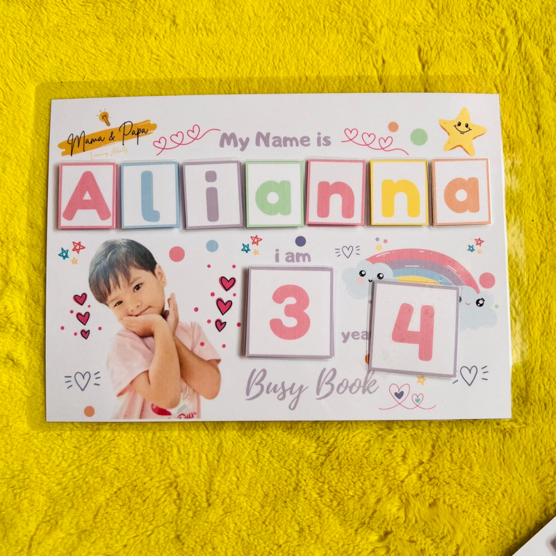 Personalized BUSY BOOK 20 PAGES Activities for toddlers Laminated ...