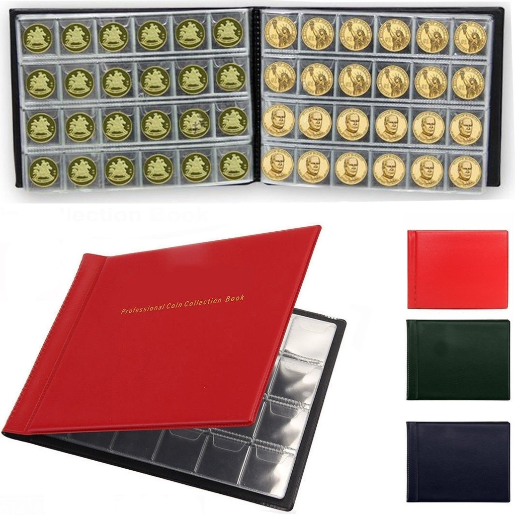 COD 240 Pockets Portable Coins Storage Book Coin Collection Album Book ...