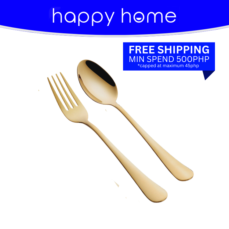 Fork / Spoon Gold Plated Cutlery Set of 6Pcs | Shopee Philippines