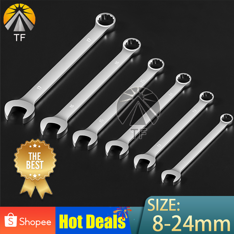 werench combination Open end wrench 8-24mm CR-V Matte Finish | Shopee ...