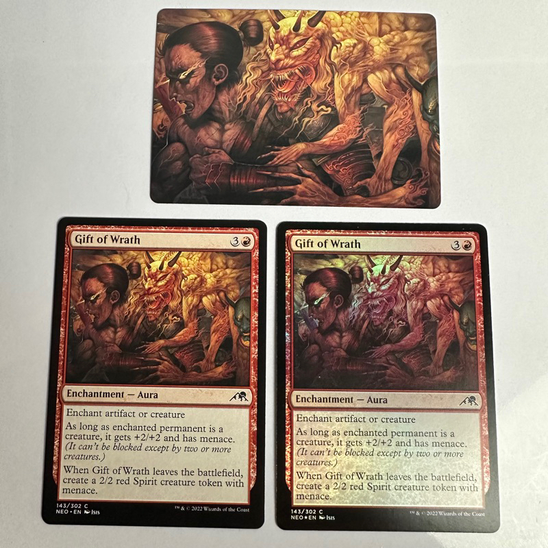 MTG GIFT OF WRATH (ENCHANTMENT AURA) KAMIGAWA NEON DYNASTY (RED) MAGIC ...