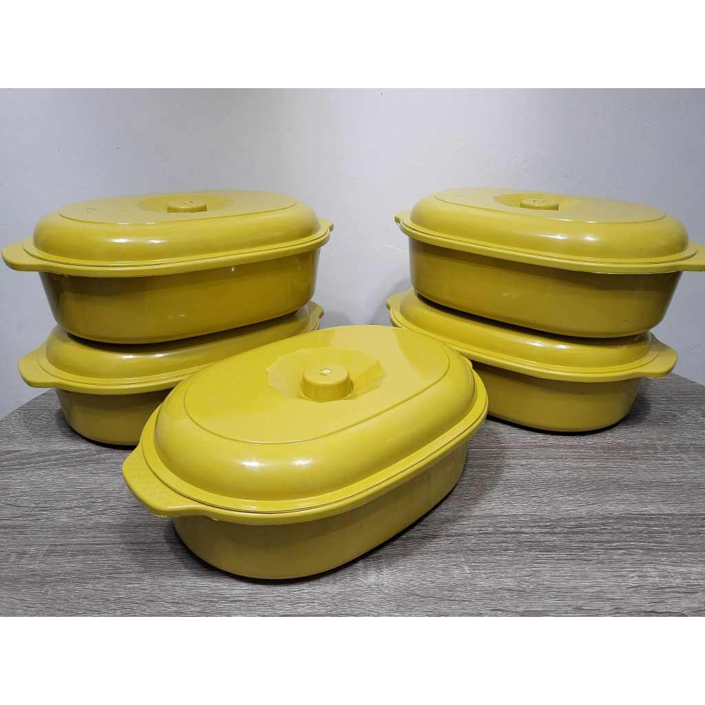(5pcs.) serving plate tupperware / food container with cover / 4L food ...