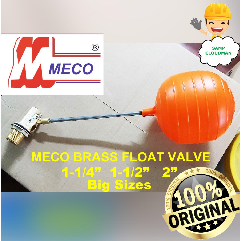 MECO Brass Float Valve with Ball 1-1/4", 1-1/2", 2" Heavy Duty Forged ...