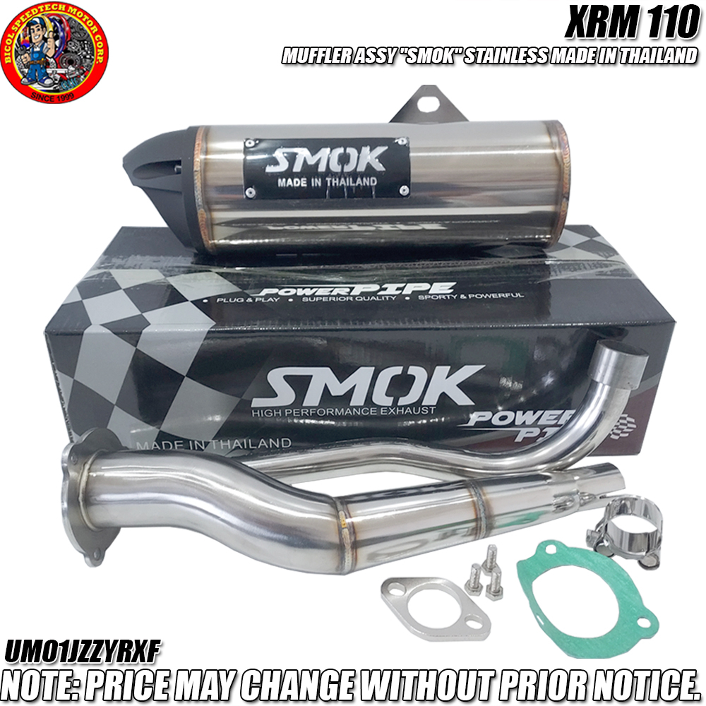 XRM 110 MUFFLER ASSY "SMOK" STAINLESS MADE IN THAILAND (UM01JZZYRXF ...