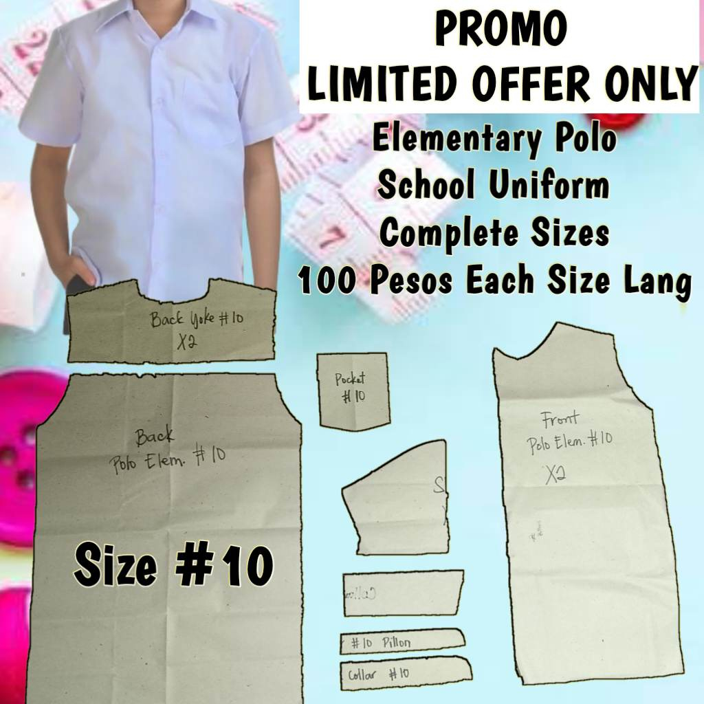 Promo Tayo Pattern For Polo Elementary School Uniform Sobrang Mura nito ...