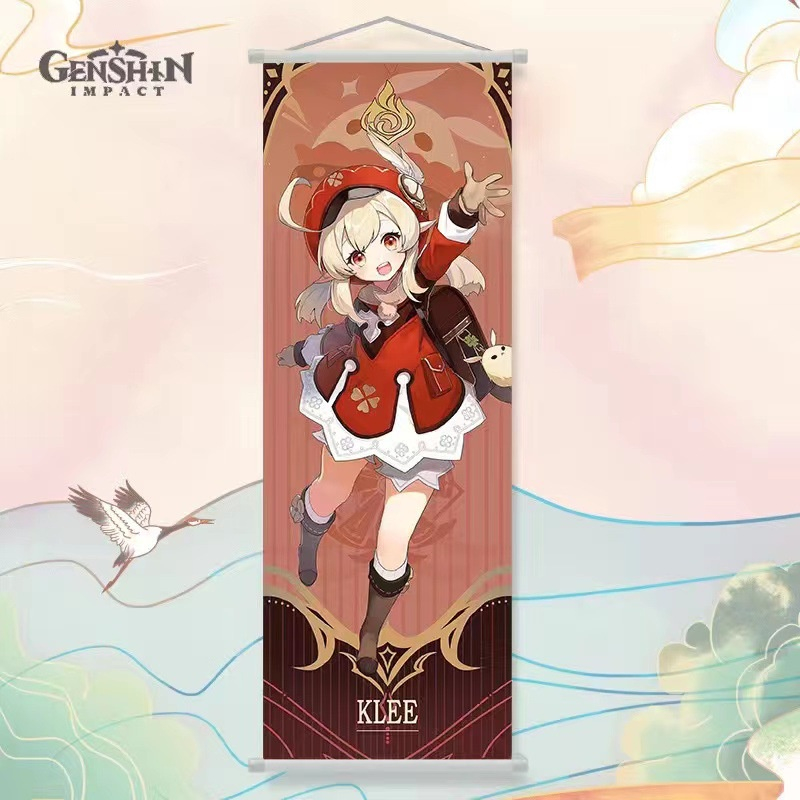 Genshin Impact Murals Zhongli Keqing Hu Tao Xiao Klee Game Characters ...