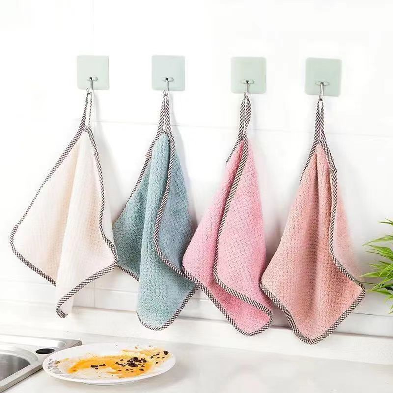 Kitchen Cloth Multi Colored Cleaning Towel Fiber Square Dishwashing ...