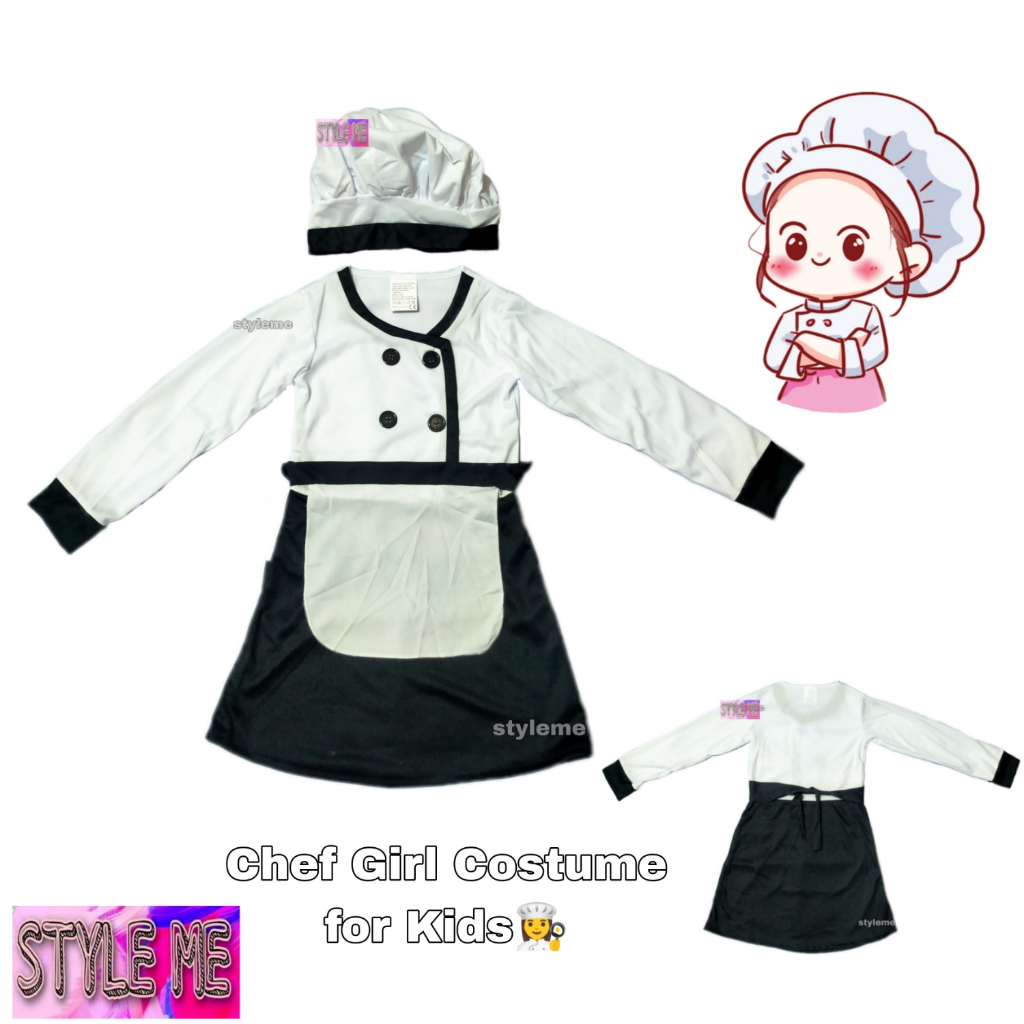 GIRL CHEF OCCUPATION COMPLETE SET COSTUME FOR KIDS | Shopee Philippines