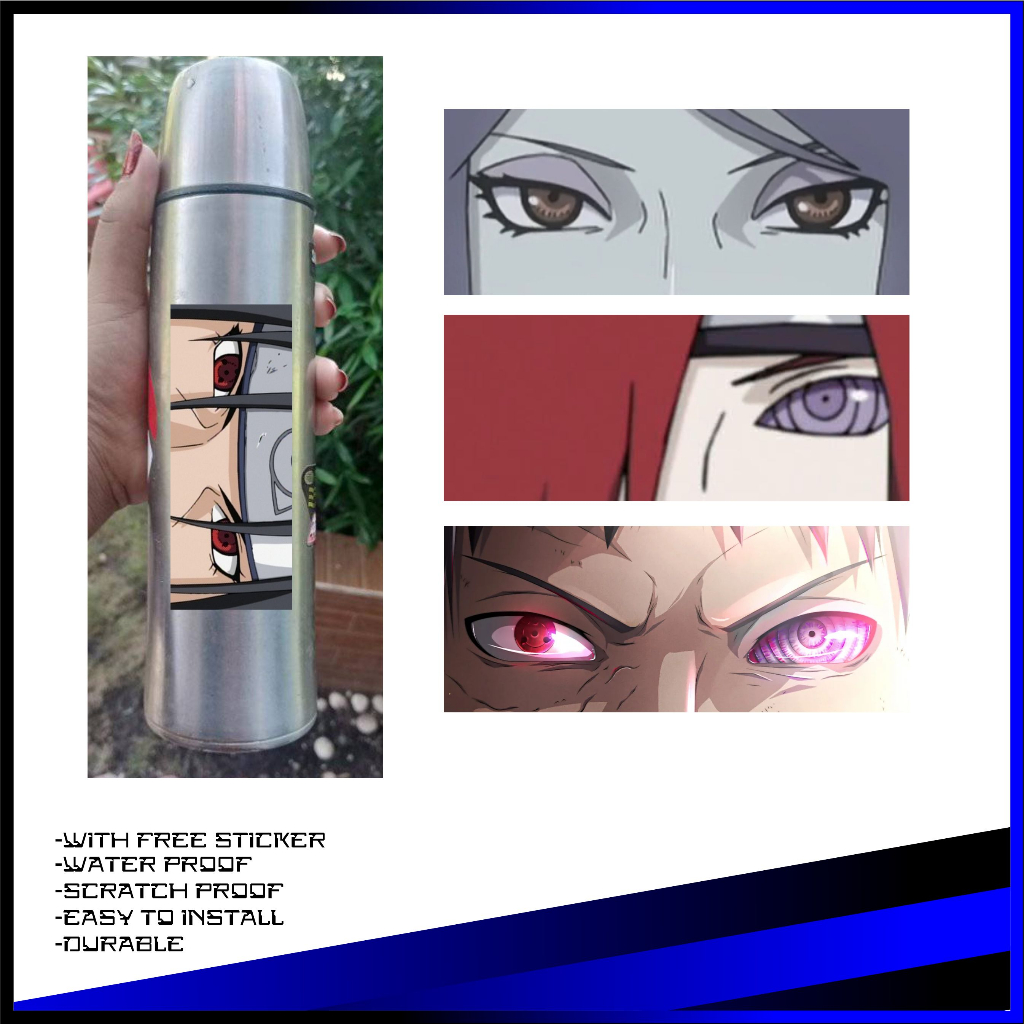 NARUTO AKATSUKI SLAP EYES STICKER DECAL WATERPROOF FOR THUMBLER,CAR ...