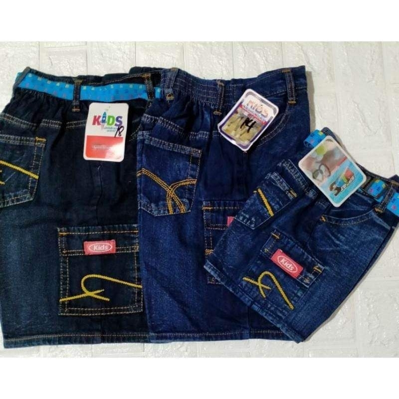 Short maong for kids 1 to 12 years old blue and black | Shopee Philippines