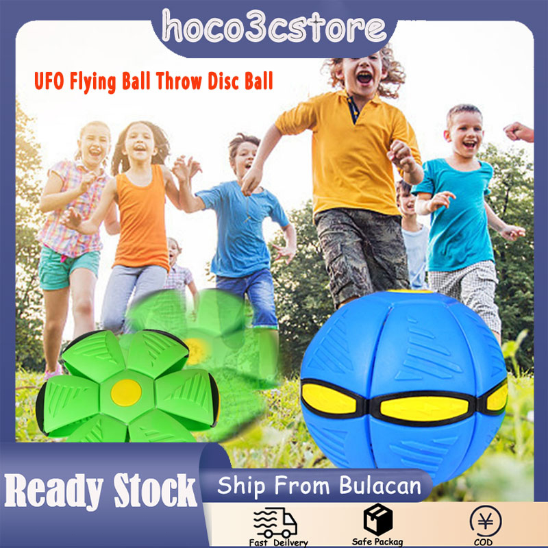 Kids Flat Throw Disc Ball Flying UFO with Led Light For Children's Toy ...