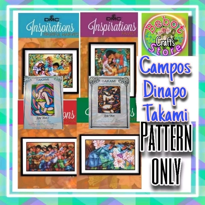Campos Dinapo Takami Cross Stitch Pattern / PRINTED COPY PATTERN ONLY ...
