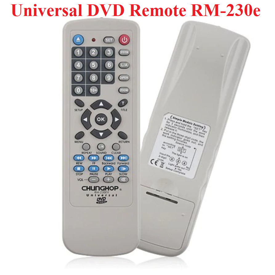 RM-230E Universal DVD Remote Control DVD player Remote controller ...