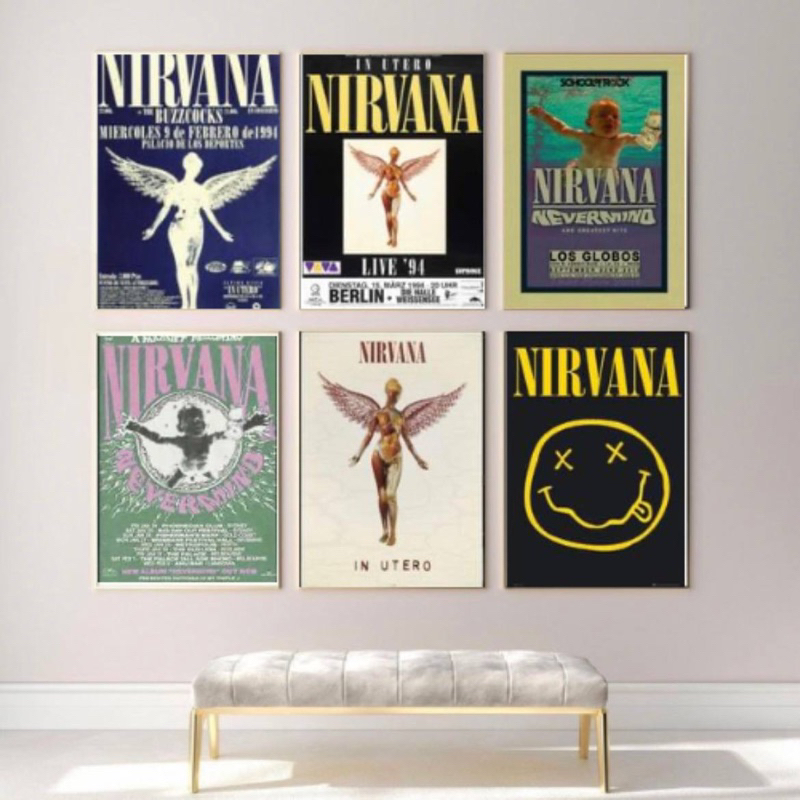 nirvana poster room walldecoration | Shopee Philippines