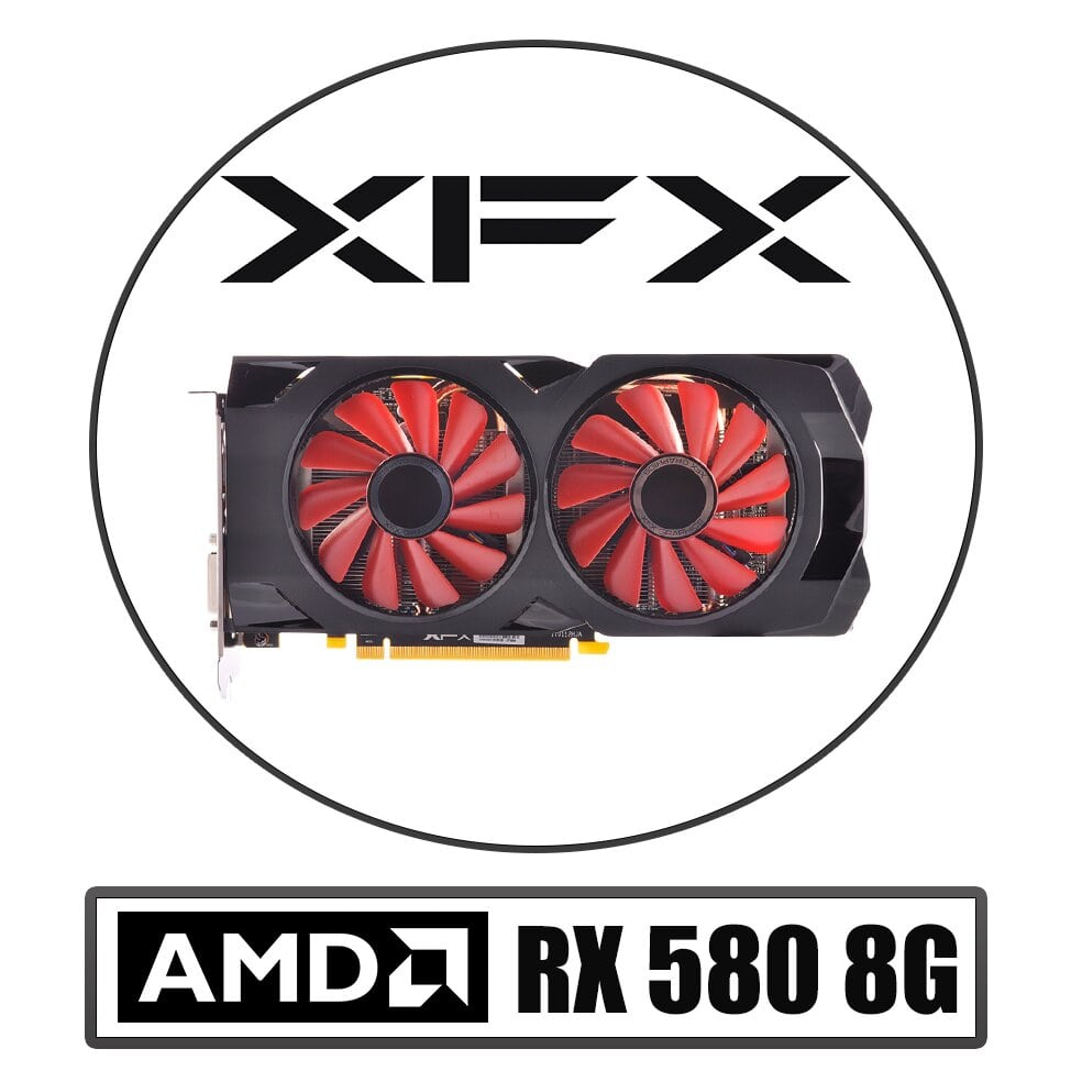 99.99% New XFX RX 580 8GB RED FAN WOLF GPU GRAPHICS CARDS 1660S 1660TI ...
