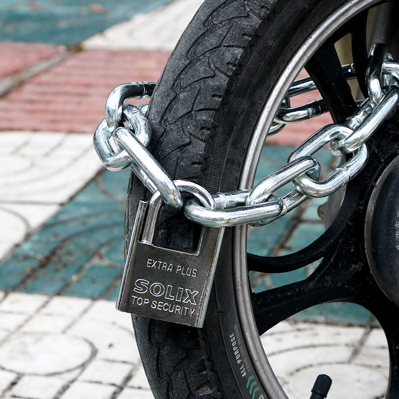 Motorcycle lock anti theft lock Bicycle Lock Chain with lock chain ...