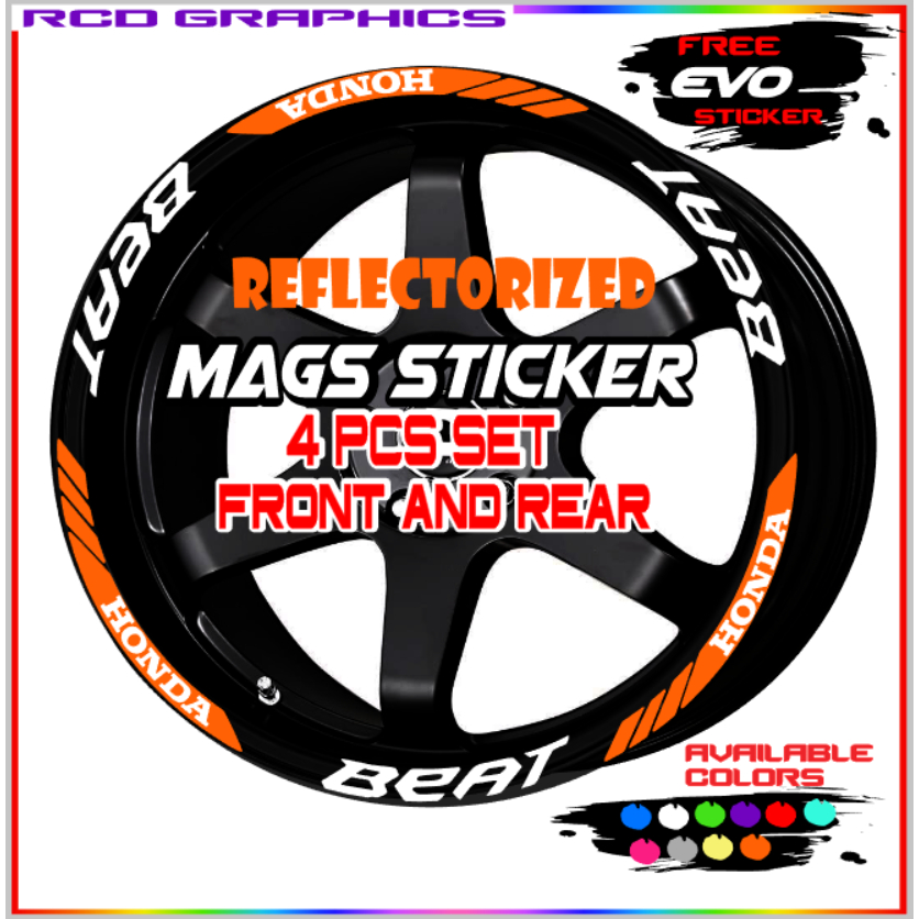 Honda Beat fi mags Sticker set 4 sides decal | Shopee Philippines