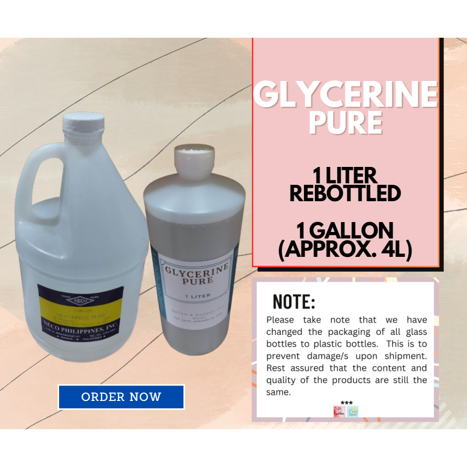 GLYCERINE PURE 1L/ 1 GAL MAX 4 GALS PER ORDER | Shopee Philippines