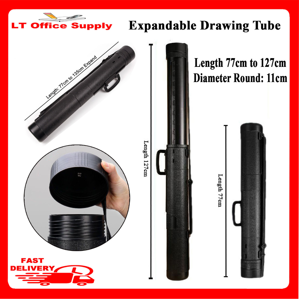 Heavy Duty Expandable Plastic drawing tube telescopic blueprint storage ...