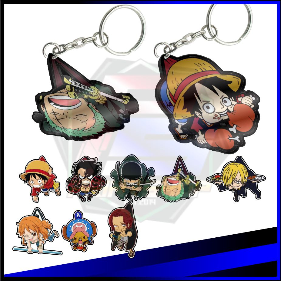 ONE PIECE CHIBI Acrylic Laser Cut Key Chain with freebies | Shopee ...