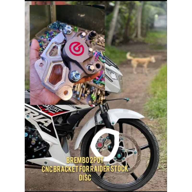 BREMBO BRACKET FOR RAIDER STOCK DISC | Shopee Philippines