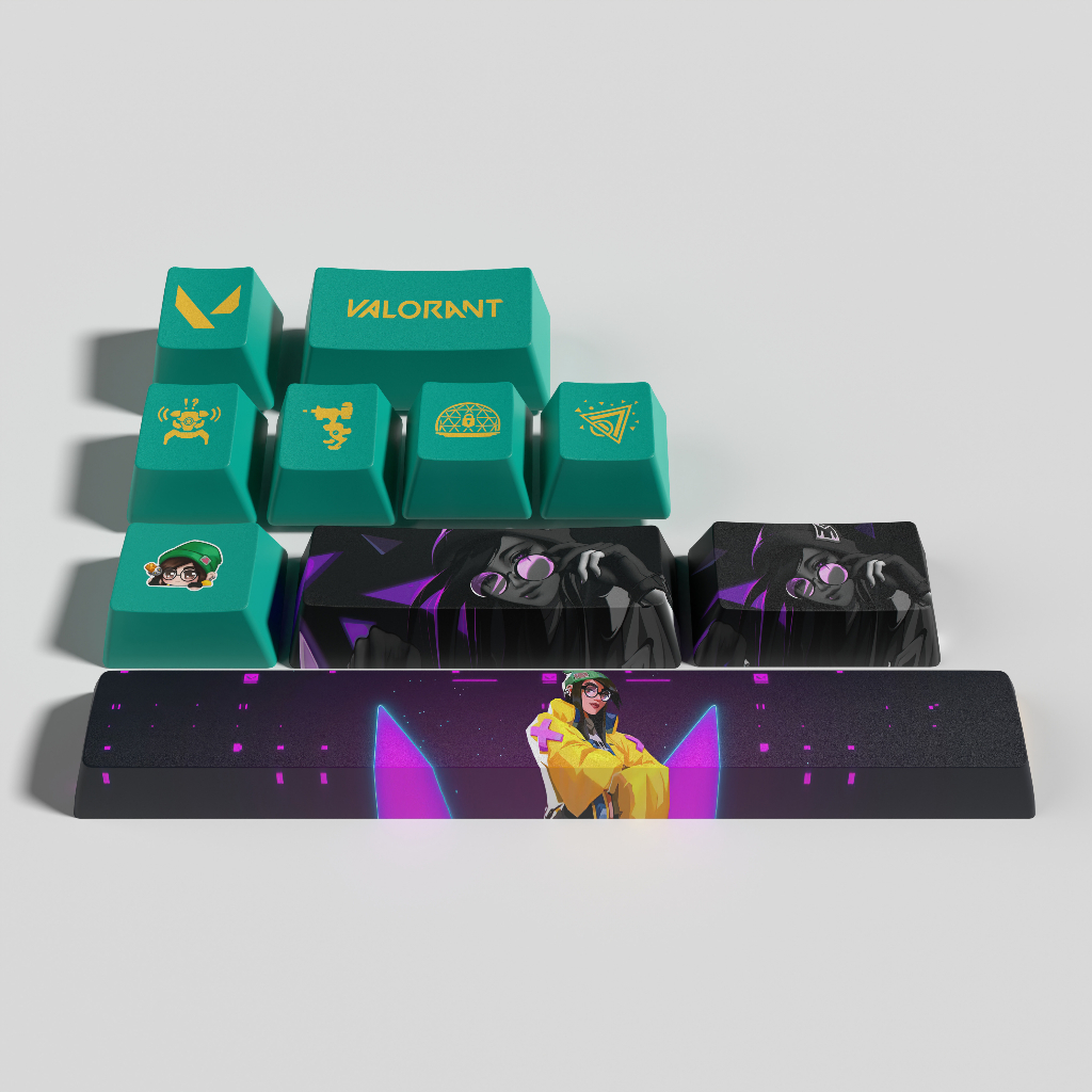 Valorant Killjoy Custom PBT dye 10 keys OEM Profile Mechanical Keyboard ...