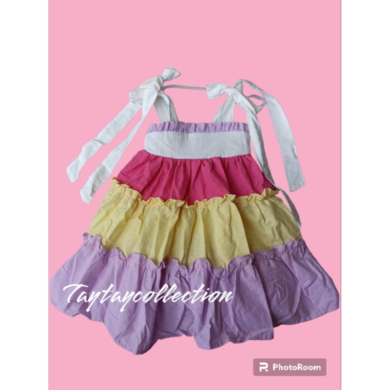 Rainbow Color Dress kids 1-6 year old | Shopee Philippines