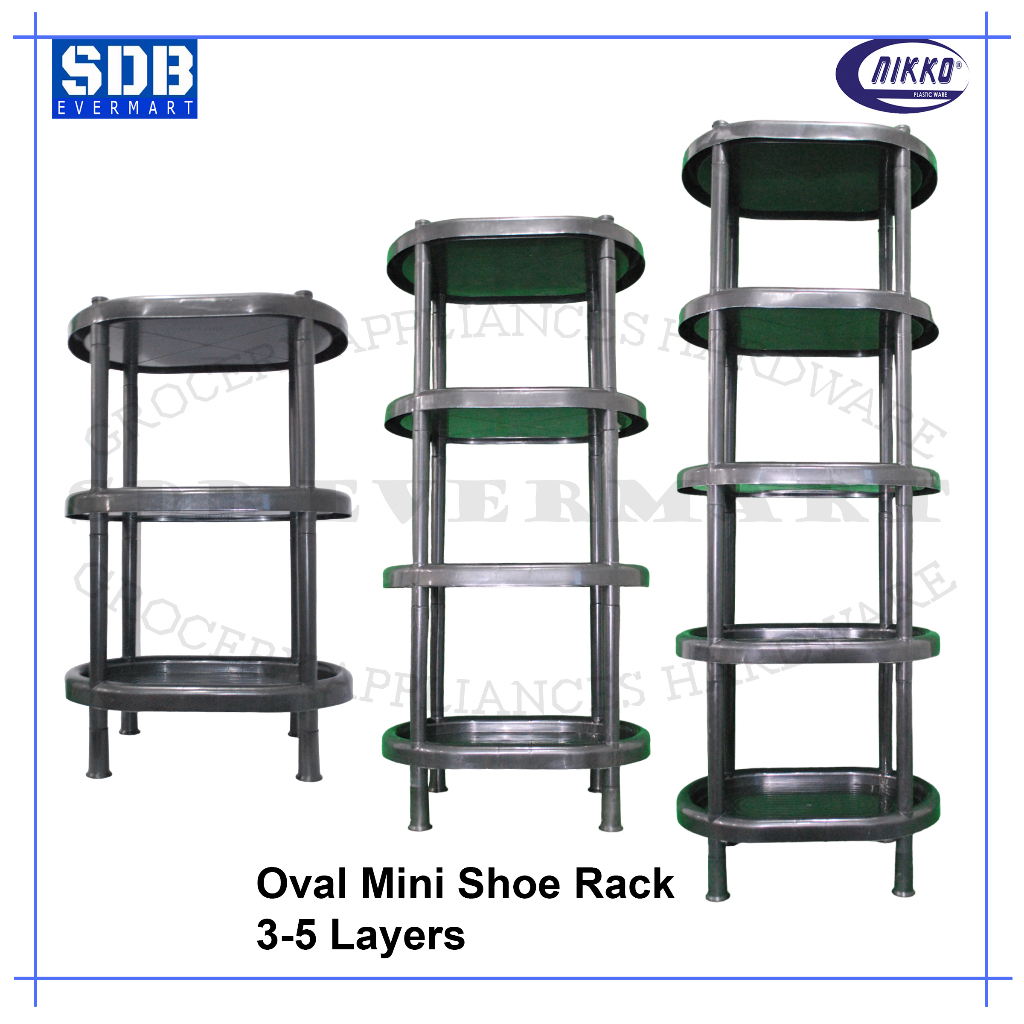 Nikko-Rack Mini Oval Shoe Rack Footwear Organizer-3L 5L-[0133L 0135L ...