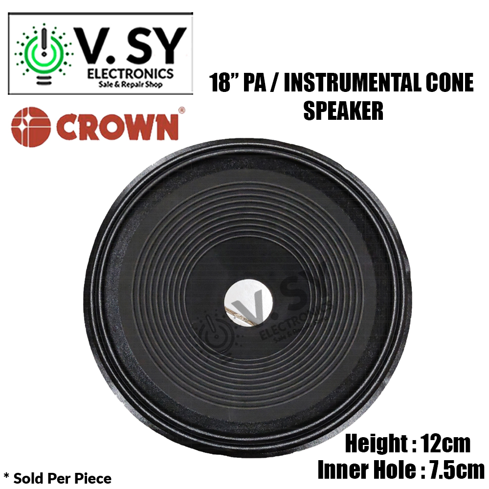 Original Crown 18 Inches PA / Instrumental Cone Speaker PA Cone ...