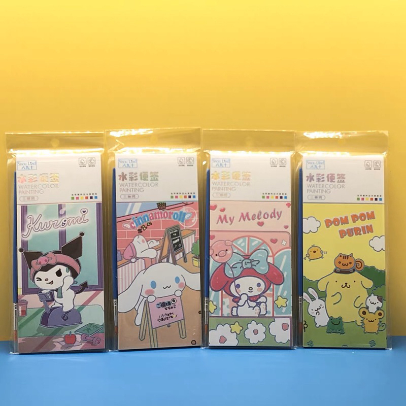 12 sheets Sanrio Theme Watercolor Painting | Shopee Philippines