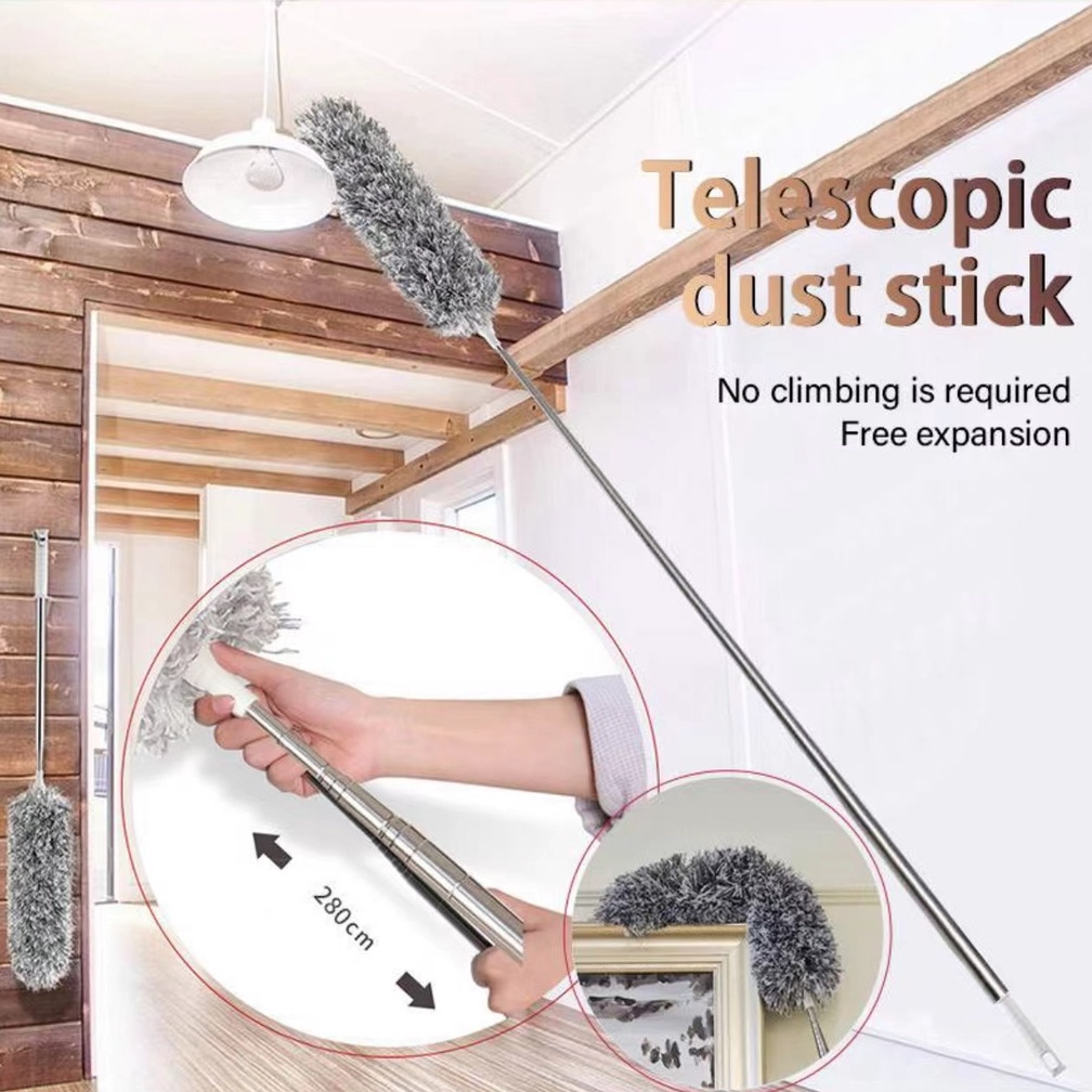 Feather duster long pole microfiber duster dust cleaning tools | Shopee ...