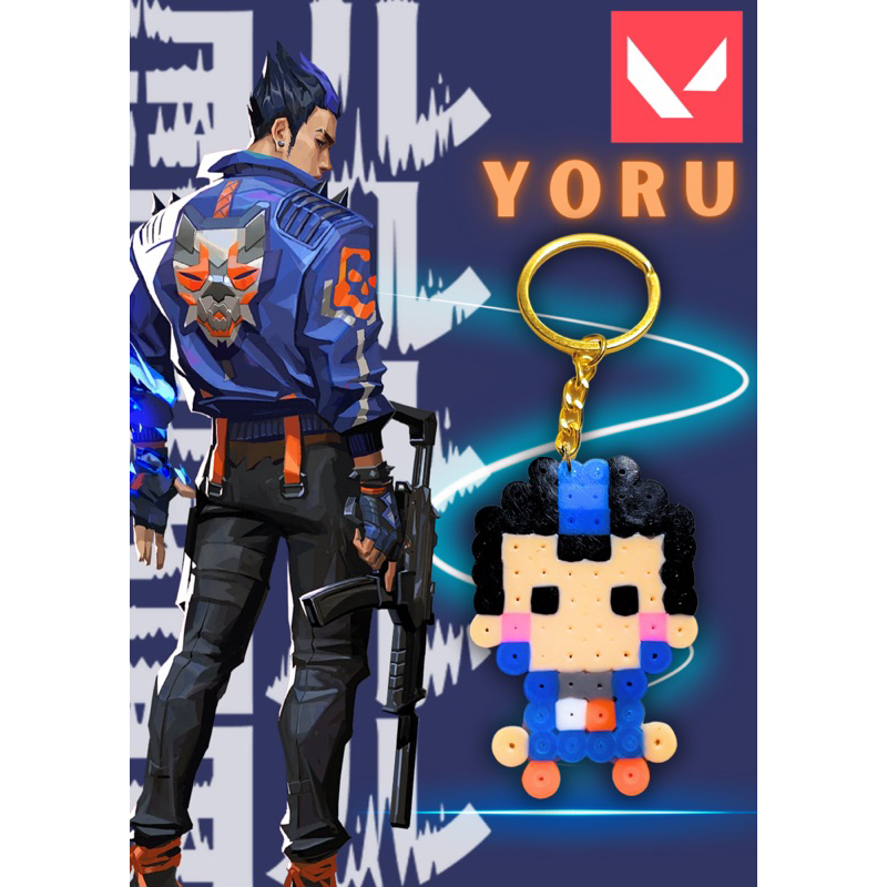 Valorant Inspired Pixel Keychains Perler Handmade beads Reyna Phoenix ...