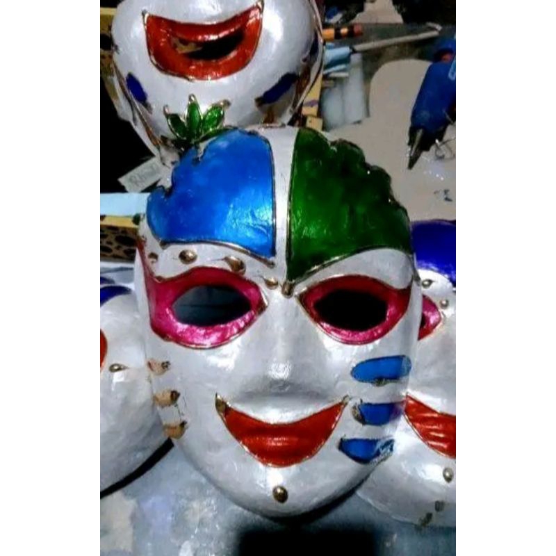 paper mache maskara with simple design/ full &smile face | Shopee ...