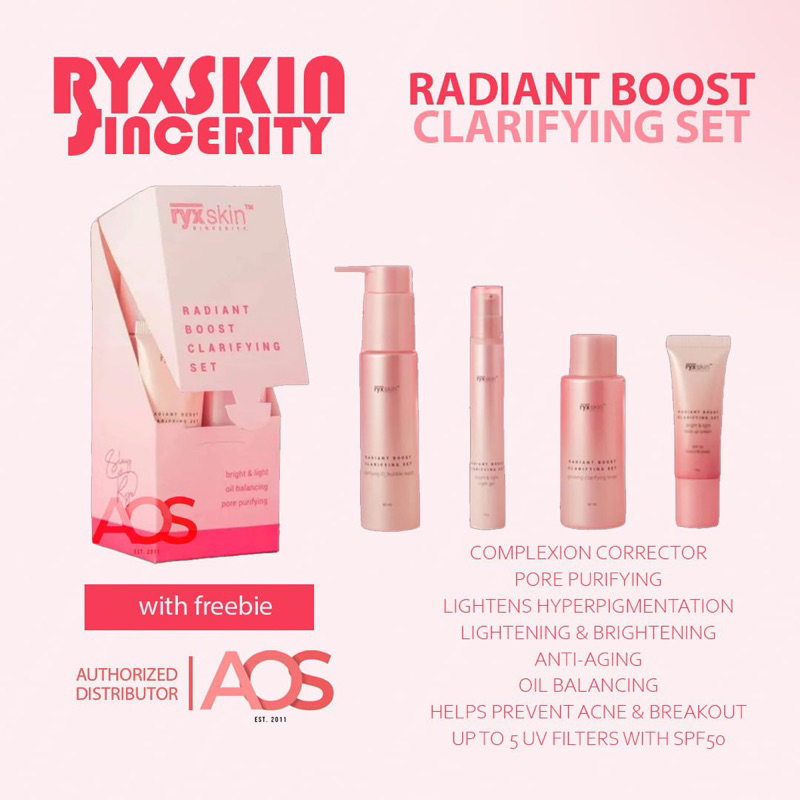 AOS RyxSkin Radiant Boost Clarifying Set | Lightens dark spots ...