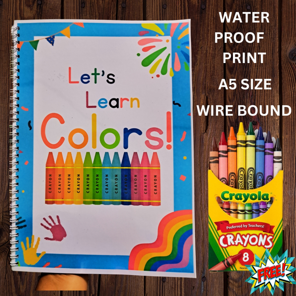 A5 Coloring Book for Kids with Crayons | Shopee Philippines