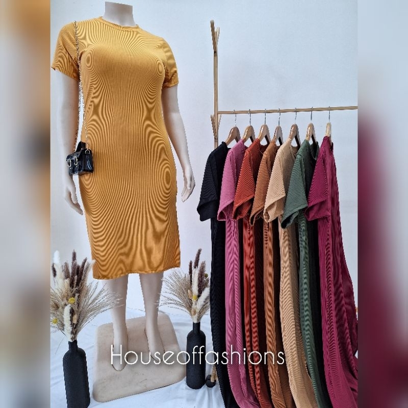 ANGELINE PLUS SIZE KNITTED DRESS BY:HOUSEOFFASHIONS | Shopee Philippines