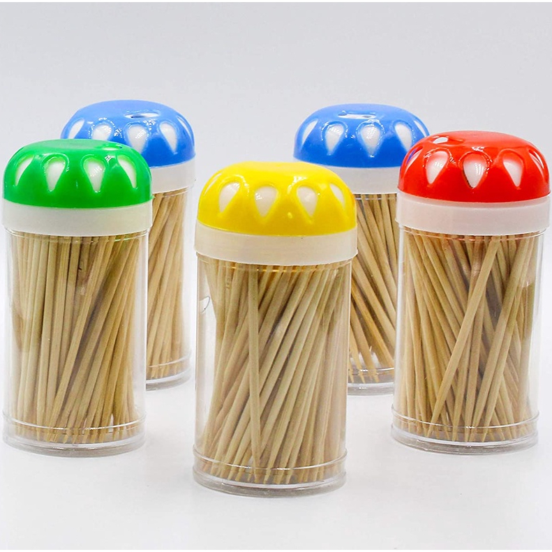 Bamboo Toothpicks Dual Tip Floss Stick Wooden Toothpick Teeth Cleaner ...