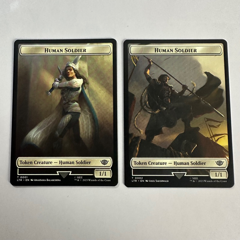 HUMAN SOLDIER TOKEN | LTR THE LORD OF THE RINGS | MTG MAGIC THE ...