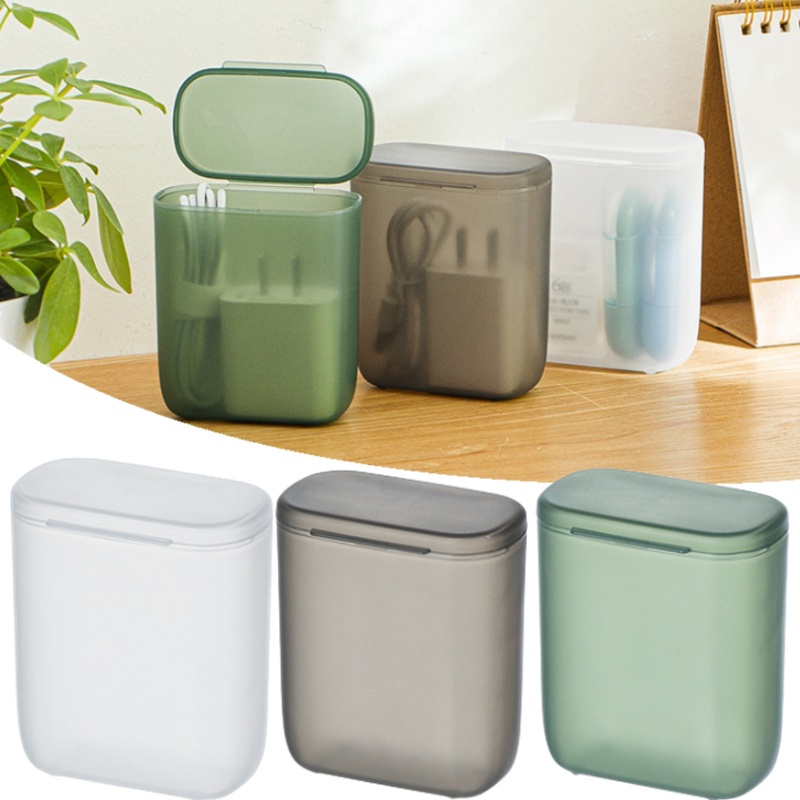 Portable Wire Cable Storage Box Travel Headphone Organizer Bin Drawer ...